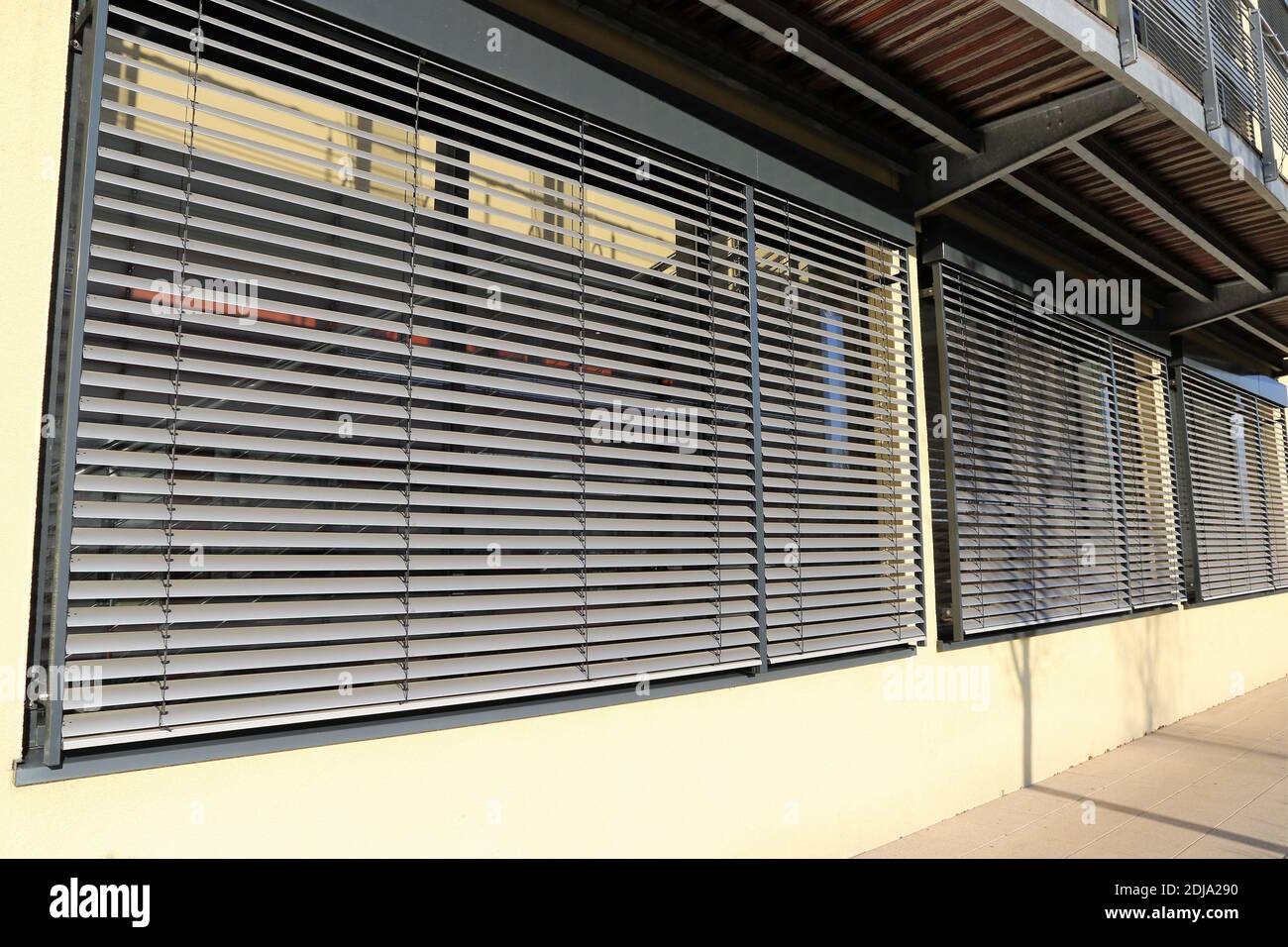 Window with modern blind, exterior shot Stock Photo - Alamy