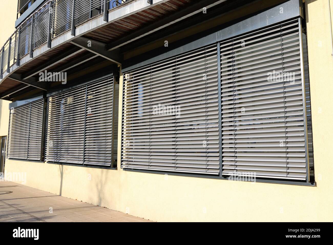 Window with modern blind, exterior shot Stock Photo - Alamy