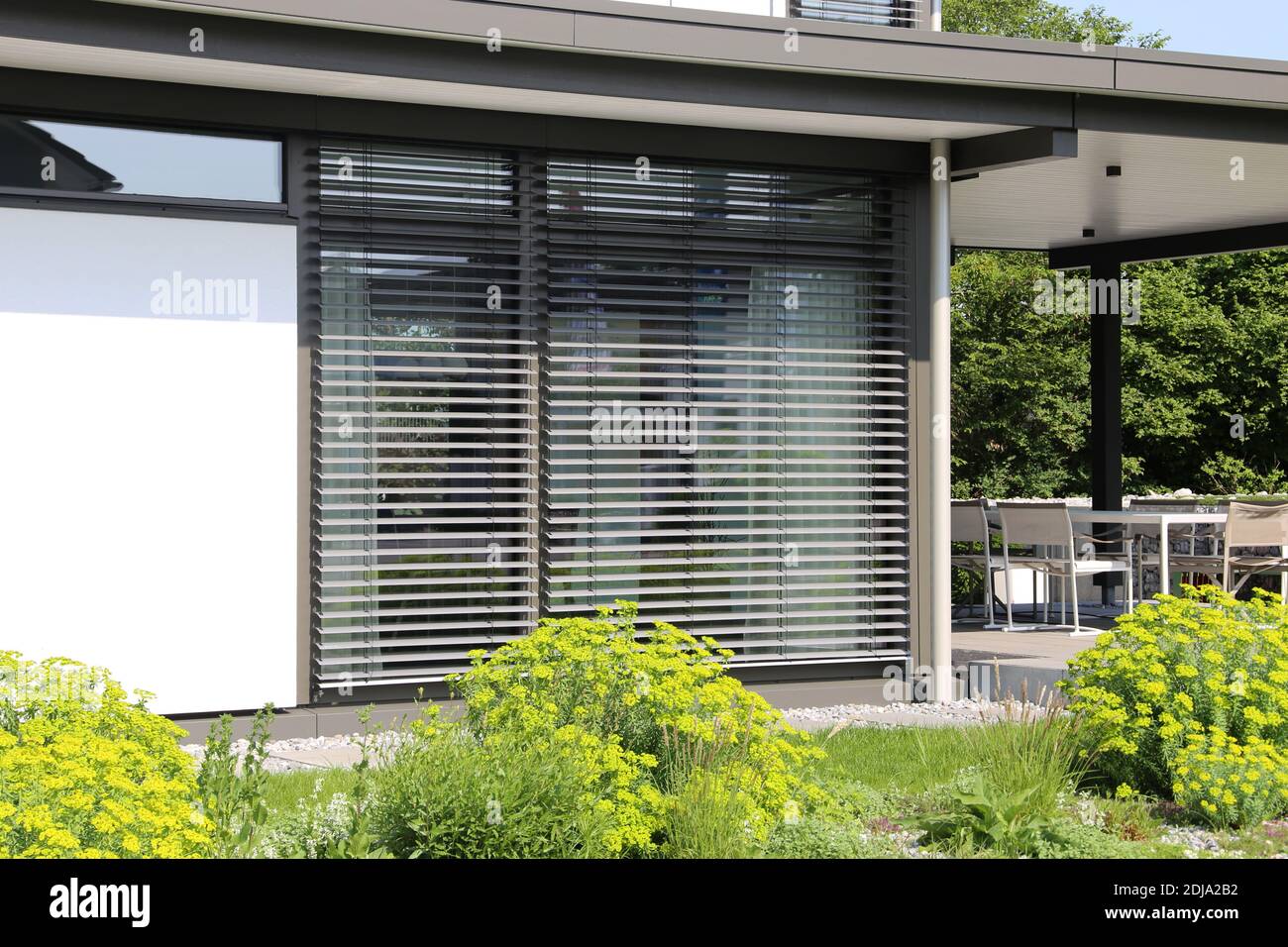 Window with modern blind, exterior shot Stock Photo - Alamy