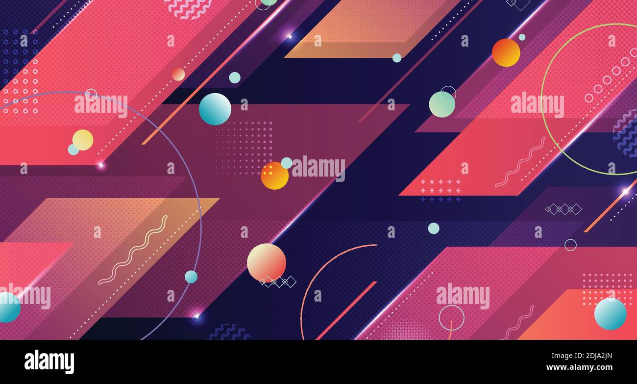 Abstract geometric pattern design of colorful pattern tech style ...
