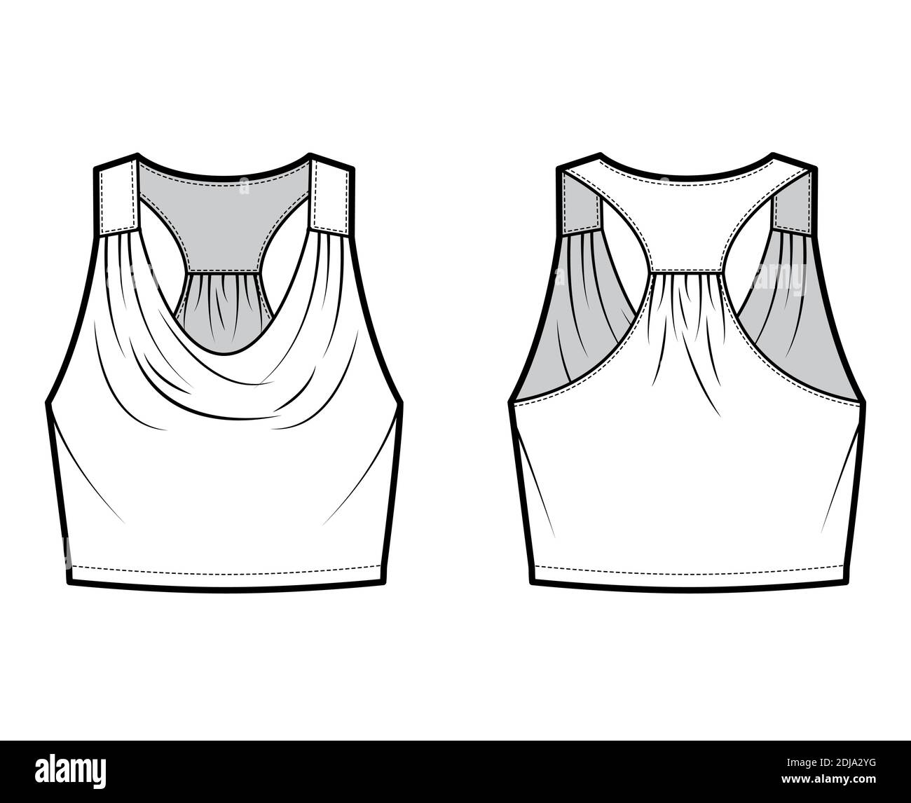 Back view crop woman Stock Vector Images - Alamy