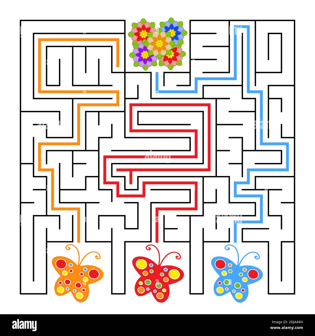 Kids flower labyrinth hi-res stock photography and images - Alamy