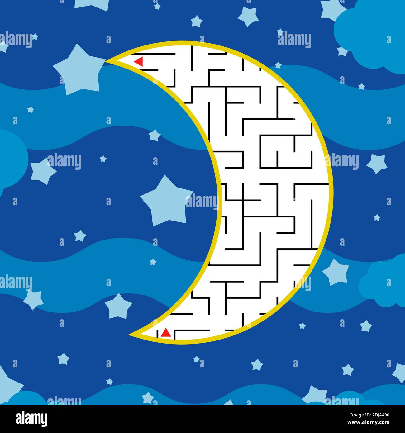 Abstract labyrinth. A simple flat vector illustration isolated on a ...