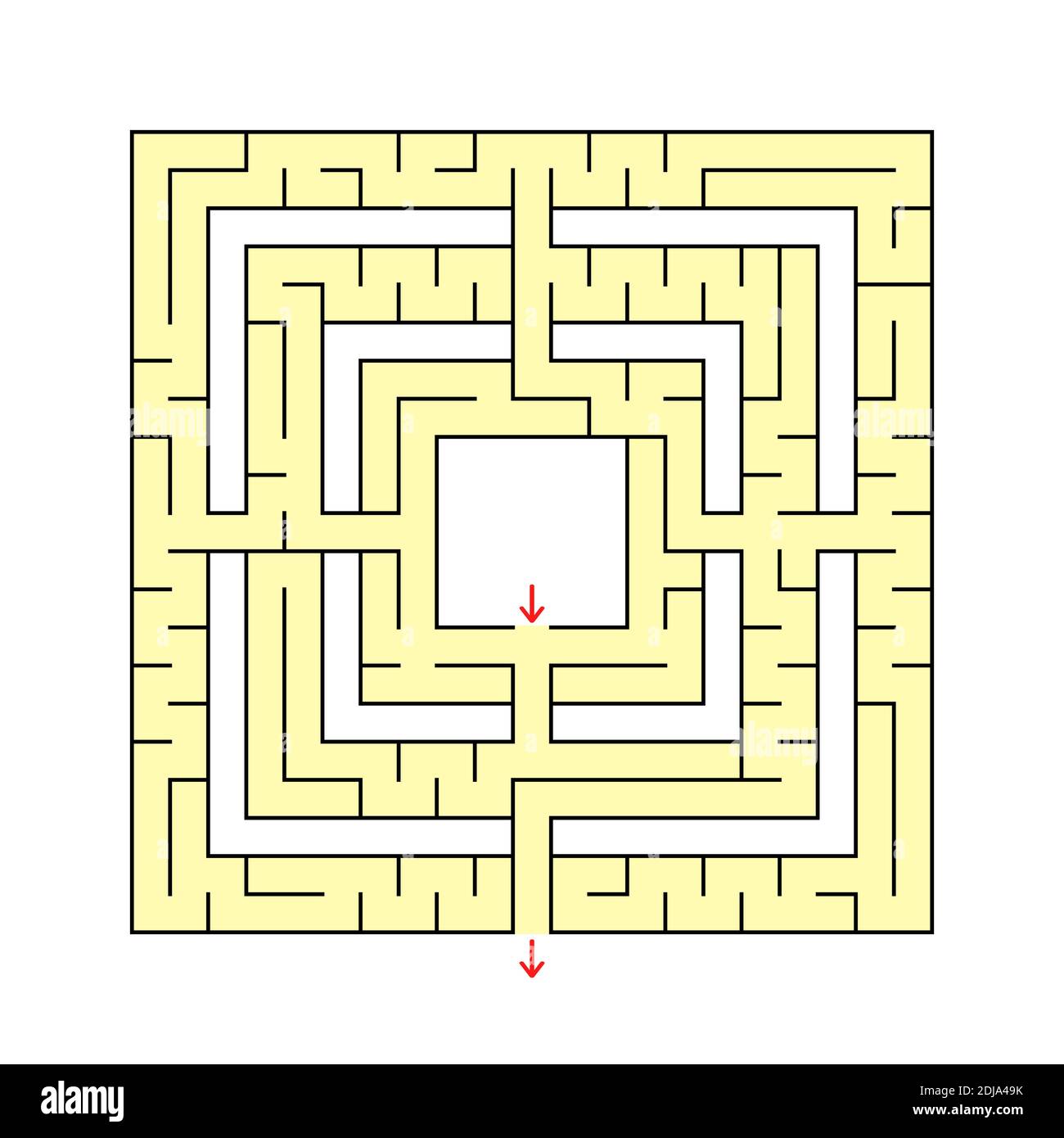 Abstract polygonal maze of fantastic shape. Vector illustration ...
