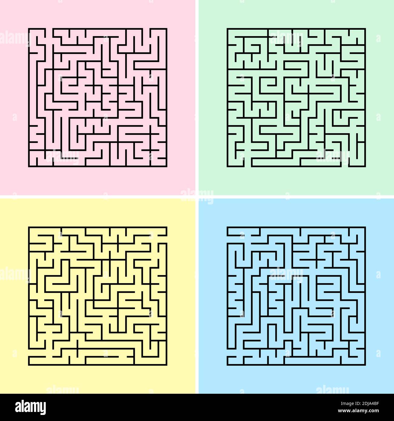 Four flat colored square Stock Vector Images - Alamy