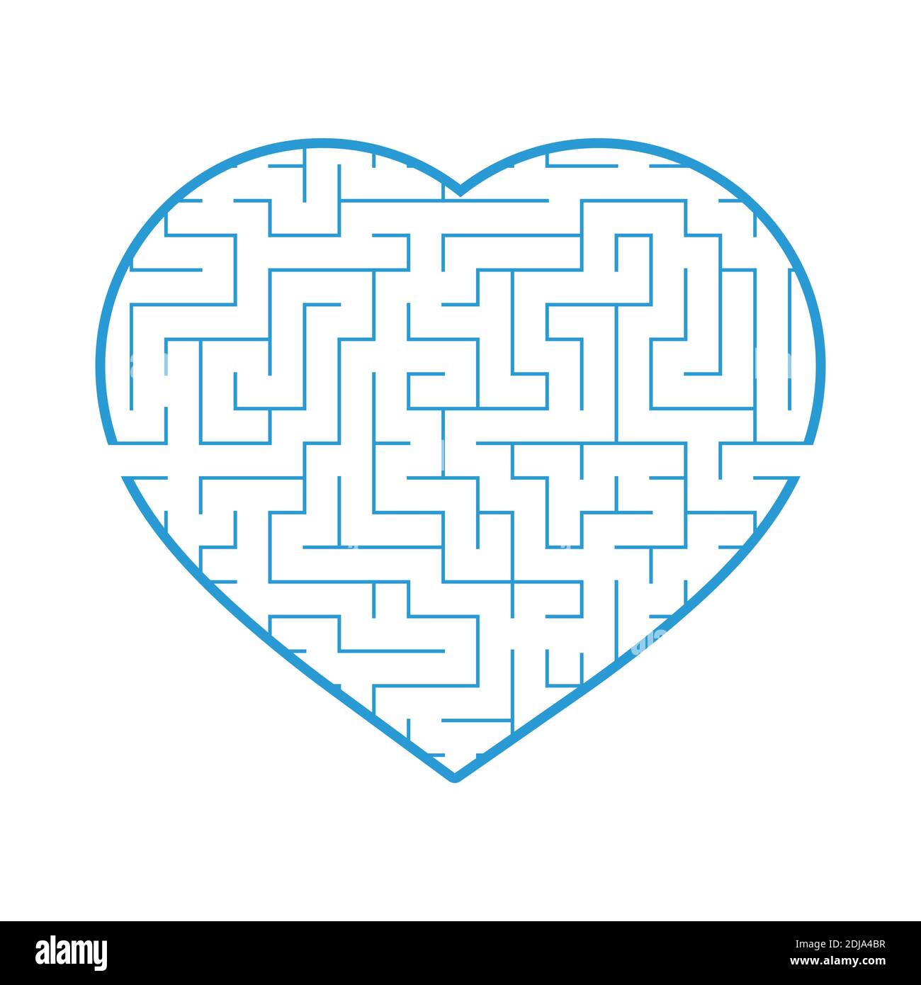 Labyrinth heart. Simple flat vector illustration isolated on white ...