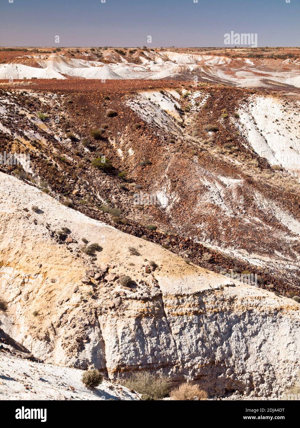 Cappuccino-striped ridges of the Painted Desert rock formations ...