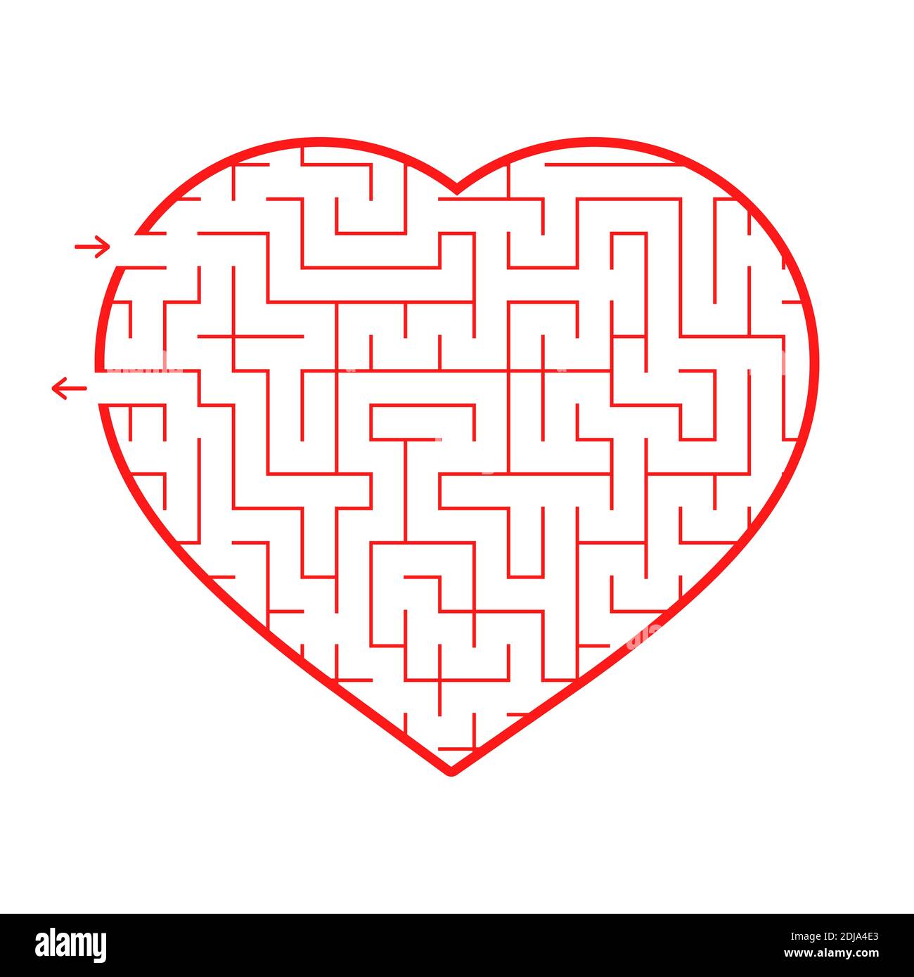 Labyrinth heart. Simple flat vector illustration isolated on white ...