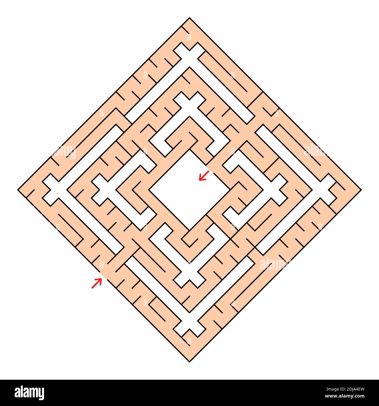 Abstract polygonal maze of fantastic shape. Vector illustration ...