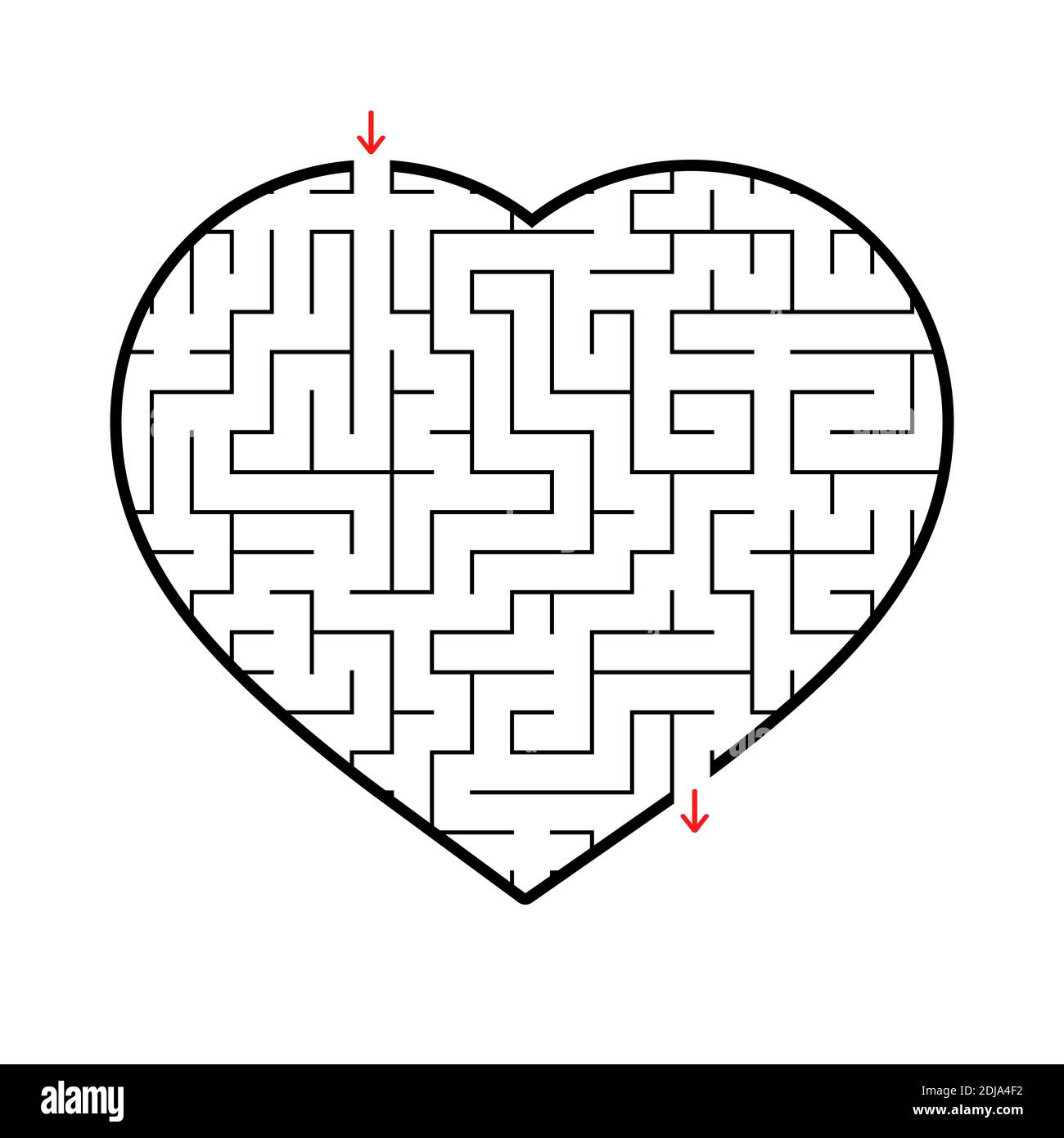 Labyrinth heart. Simple flat vector illustration isolated on white ...