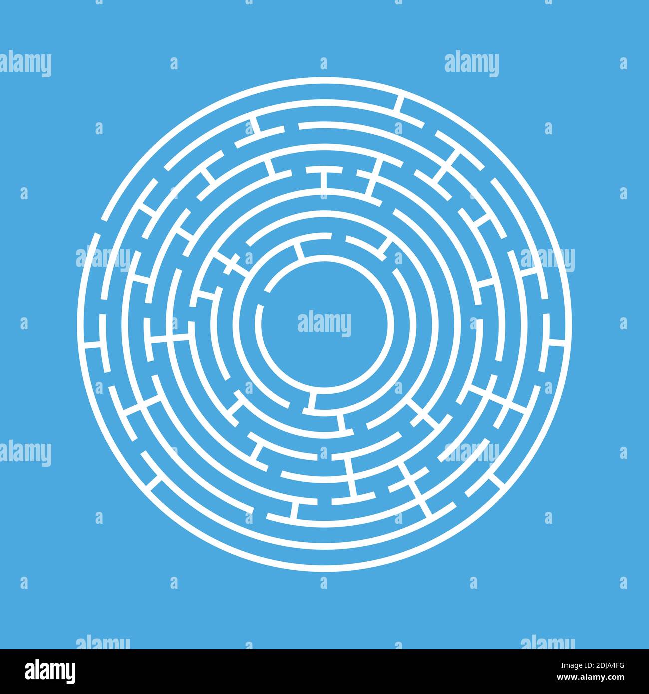 Abstract round maze. An educational game for children and adults. A ...