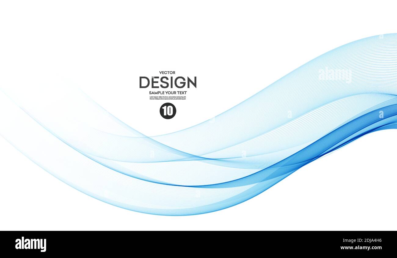 Vector blue color abstract wave design element Stock Vector Image & Art ...