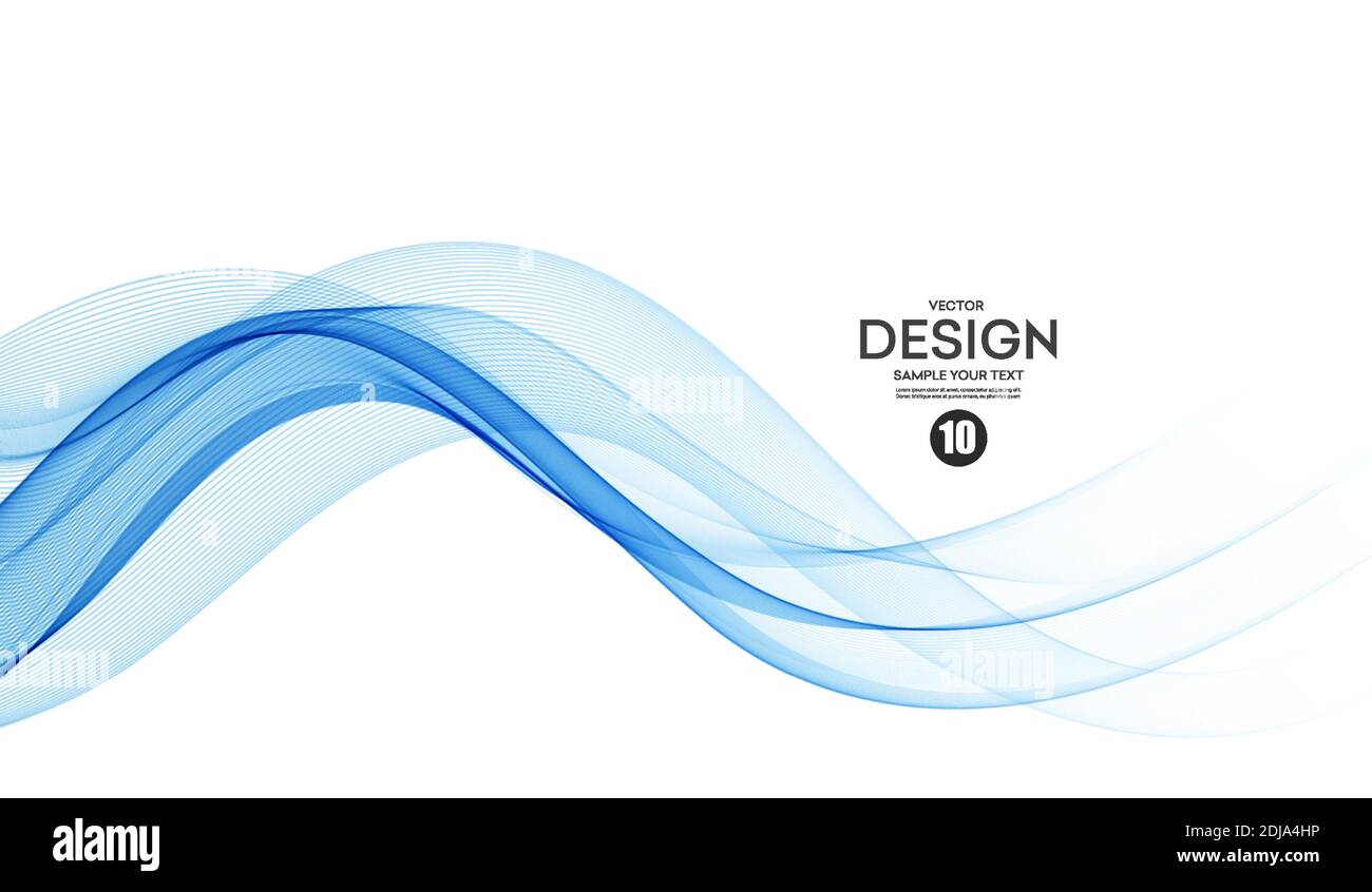 Vector blue color abstract wave design element Stock Vector Image & Art ...