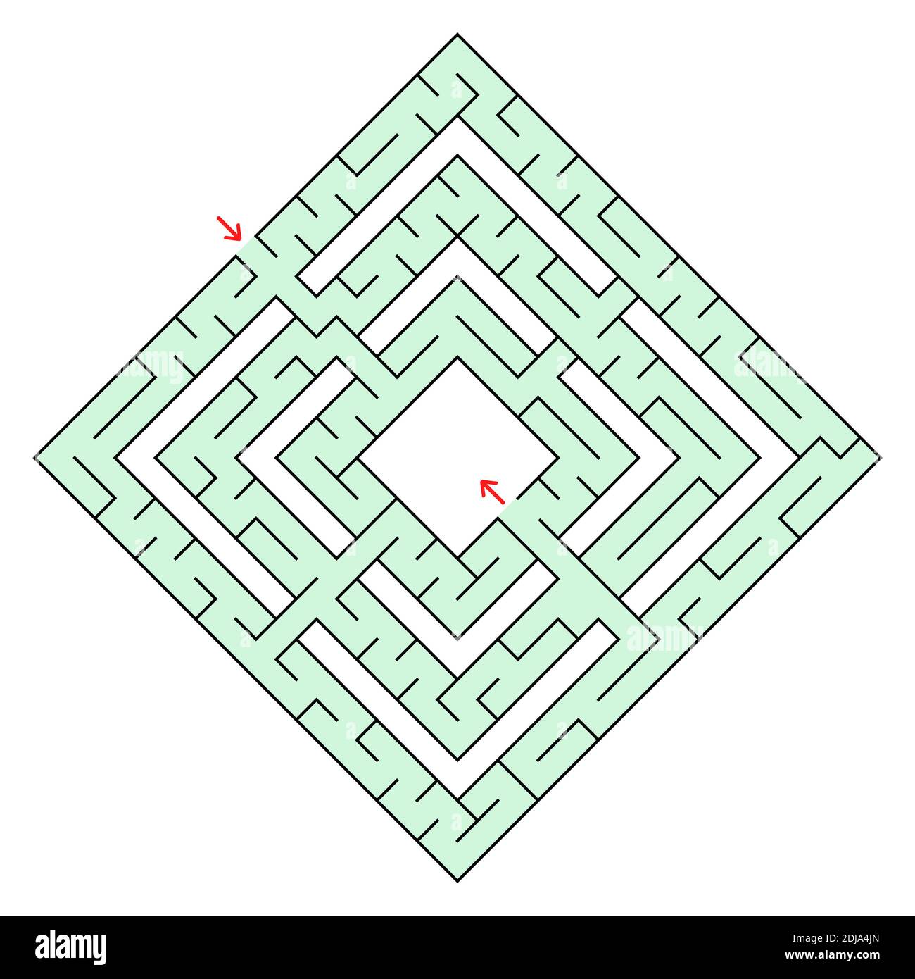 Abstract polygonal maze of fantastic shape. Vector illustration ...