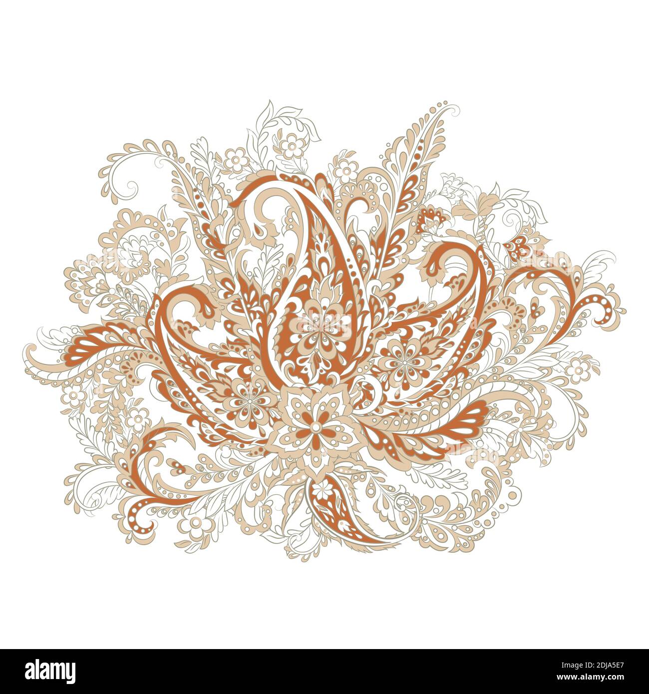 Paisley colorful ornament. Isolated Vector illustration Stock Vector ...