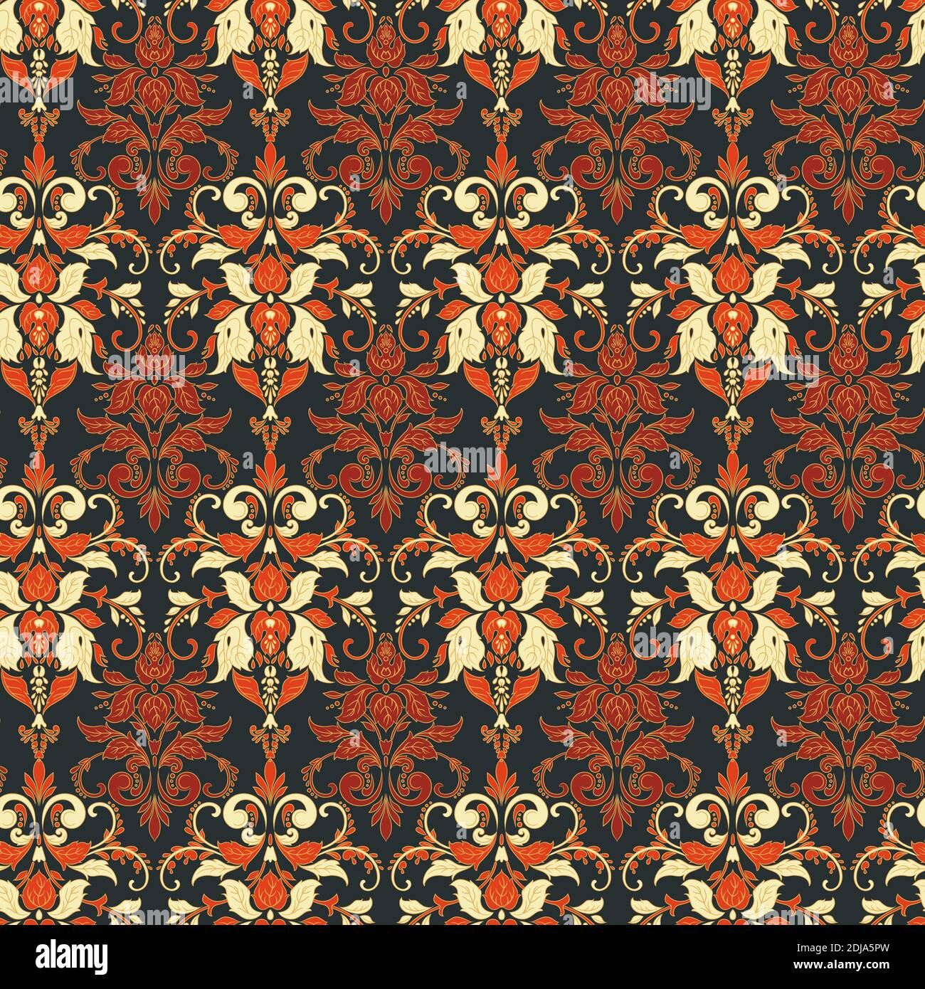 Vector Baroque floral pattern. classic floral ornament Stock Vector ...