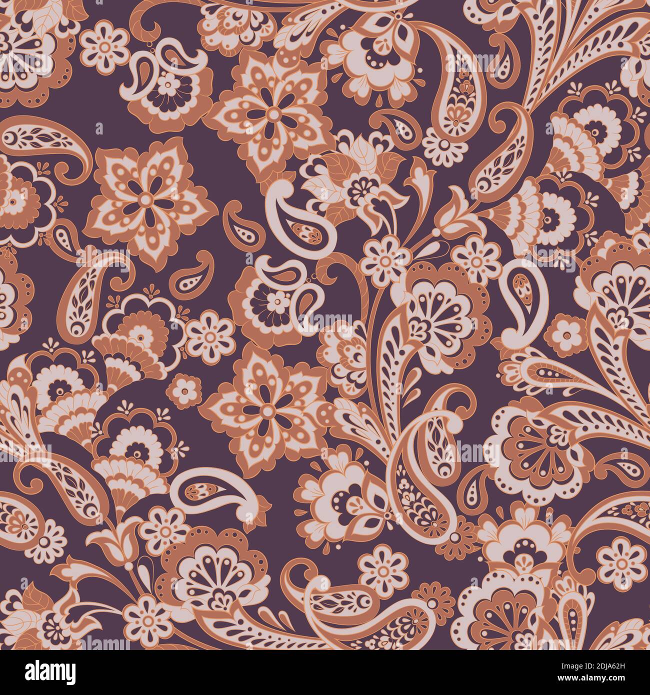 Seamless floral vintage background. Vector pattern for textile design ...