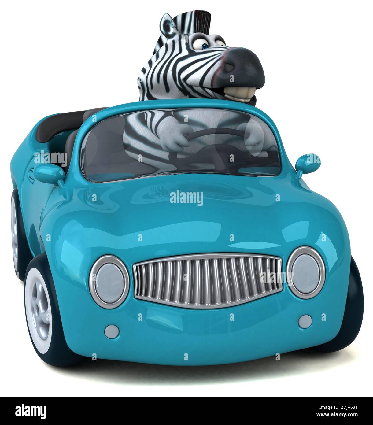Fun zebra - 3D Illustration Stock Photo - Alamy