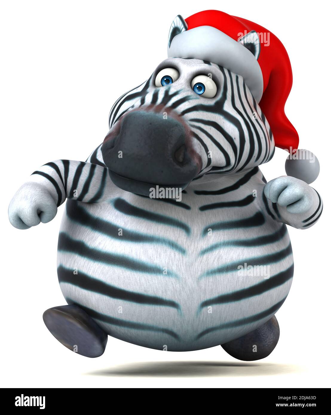 Fun zebra - 3D Illustration Stock Photo - Alamy