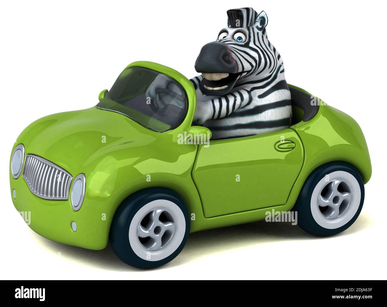 Fun zebra - 3D Illustration Stock Photo - Alamy