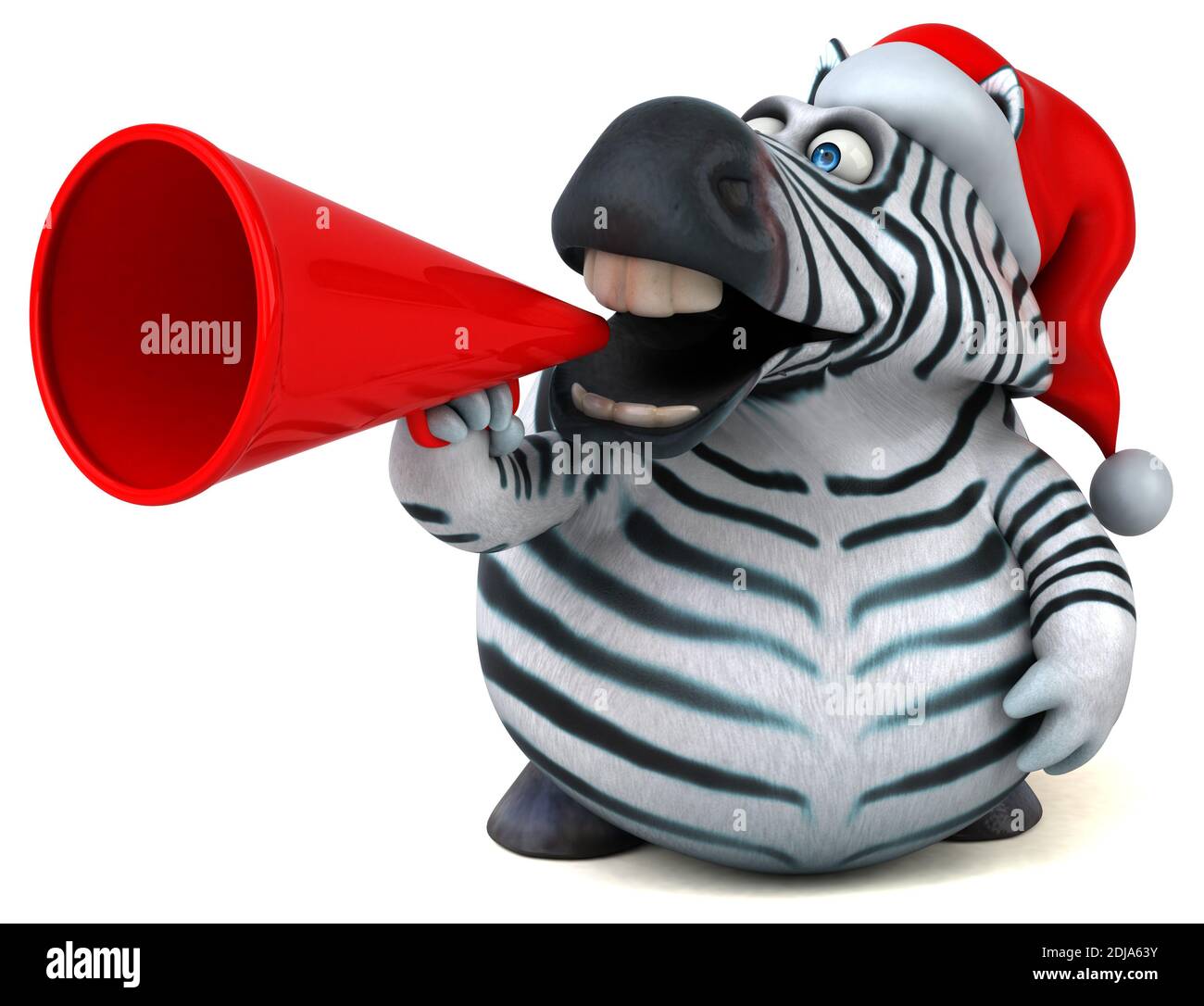 Fun zebra - 3D Illustration Stock Photo - Alamy
