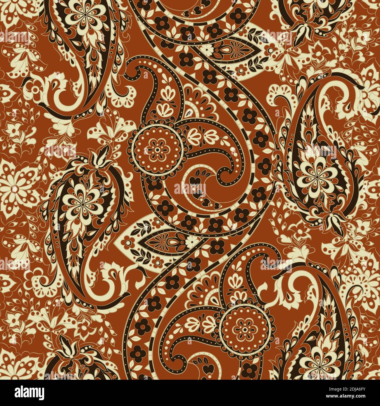 Orange Paisley Pattern High Resolution Stock Photography and Images - Alamy