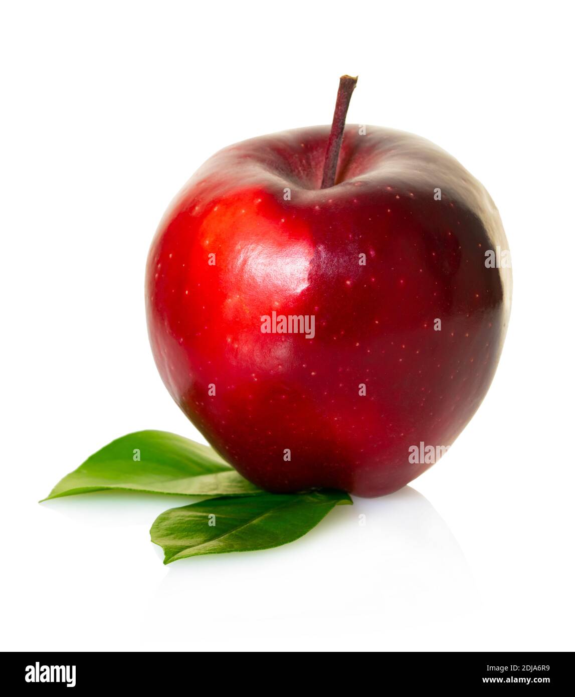 red apple fruit on white isolated background Stock Photo - Alamy