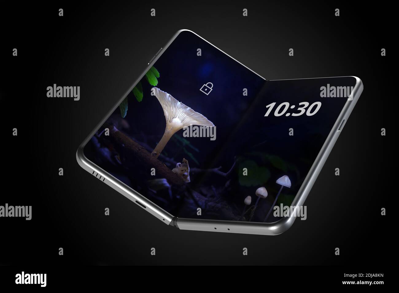 Undefined model of folding smartphone with flexible screen - 3d render ...