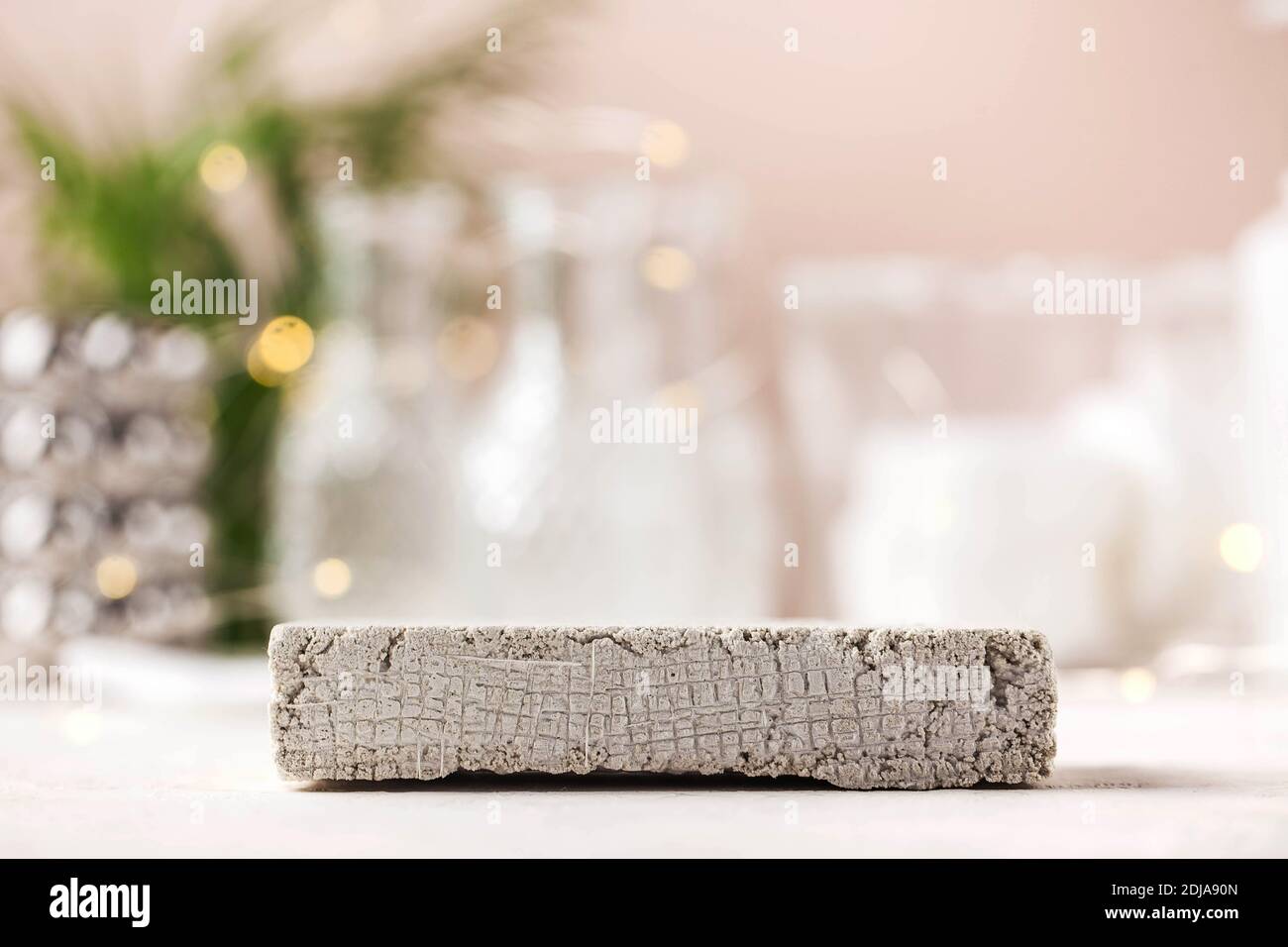 Empty podium of rectangular form for the presentation of products ...