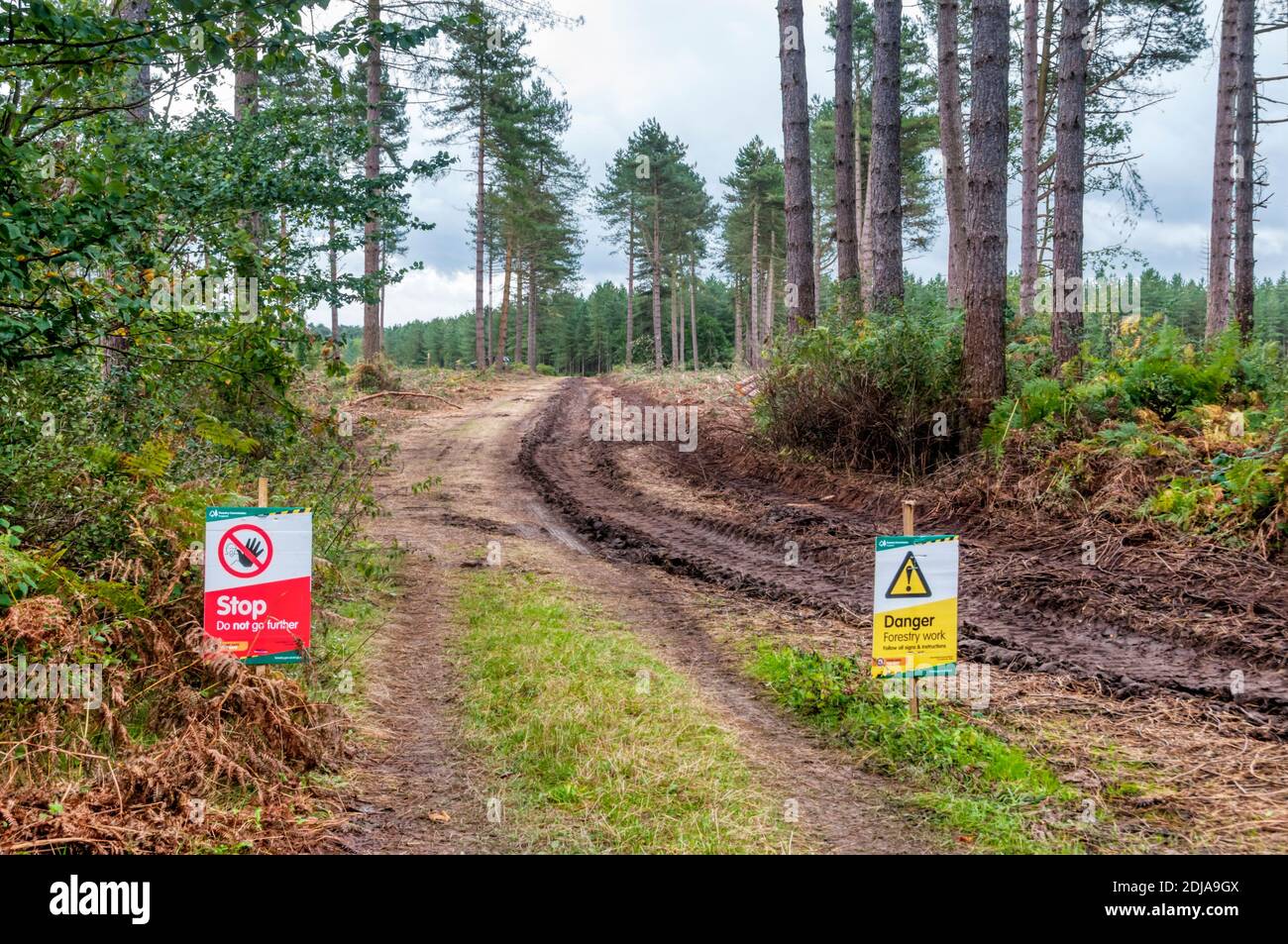 Forest operations warning signs forestry hi-res stock photography and ...