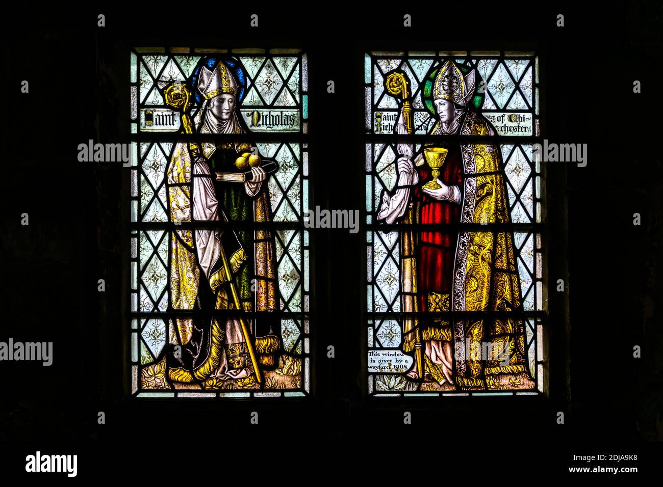 Stained glass windows of St Nicholas and Richard by Shrigley & Hunt in ...