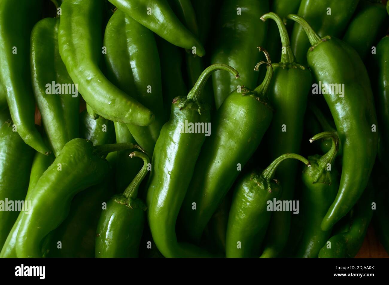 photoshoot of a mexican chilaca in a wood table, delicious and hot ...