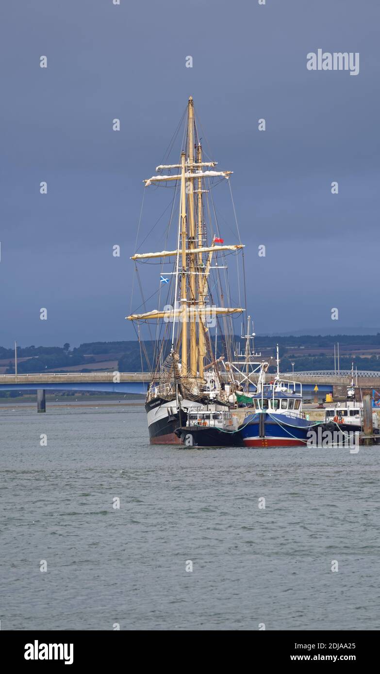 The Pelican of London a Class A Tall Ship alongside the quay at the ...