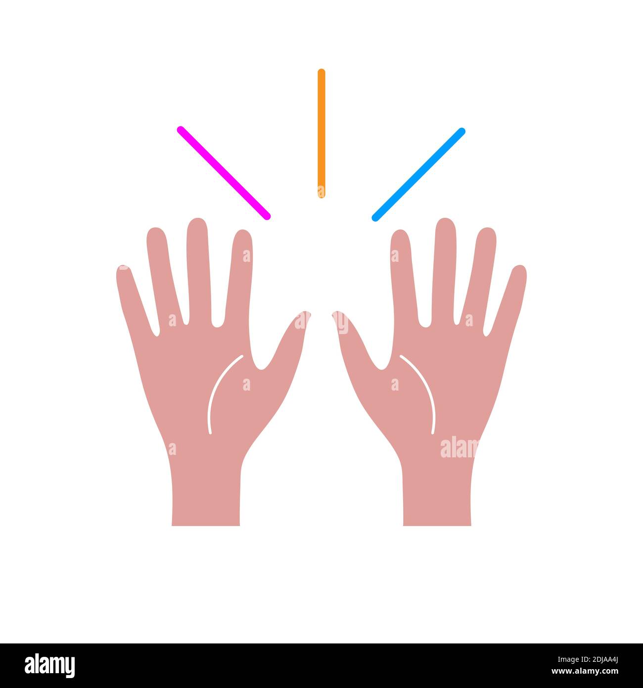 Two hands greeting Stock Vector Images - Alamy