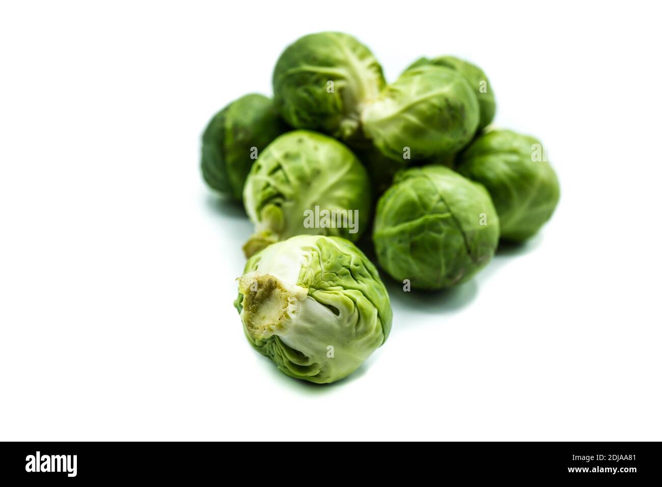 Brussels sprouts isolated on white background Stock Photo - Alamy