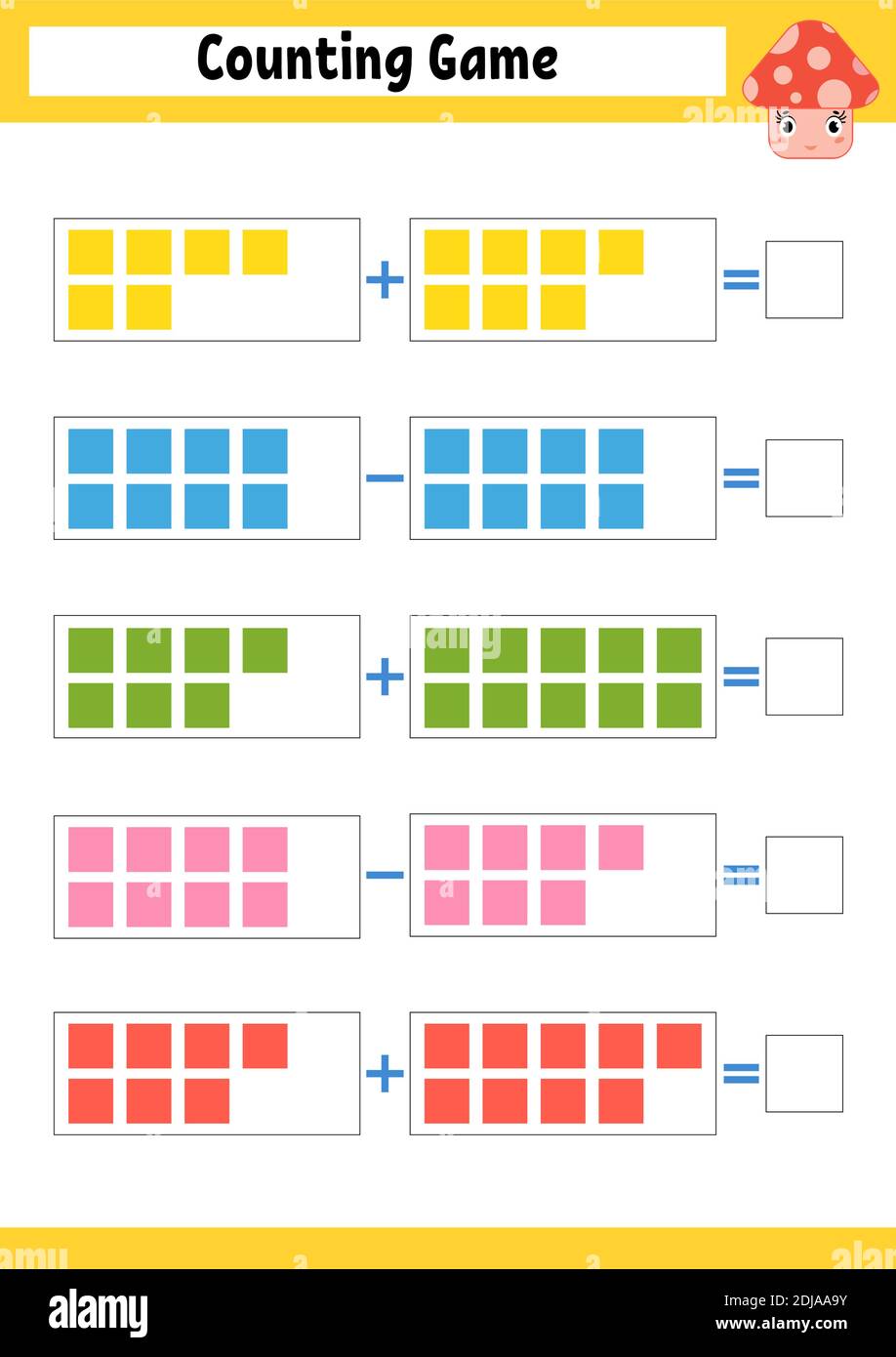 Counting game for preschoolers. Educational mathematical game on ...
