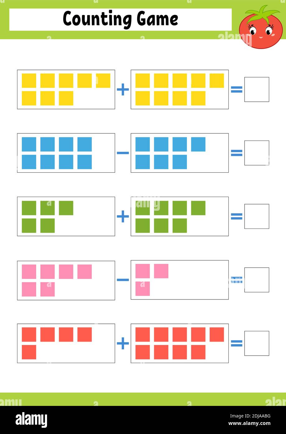 Counting game for preschoolers. Educational mathematical game on ...