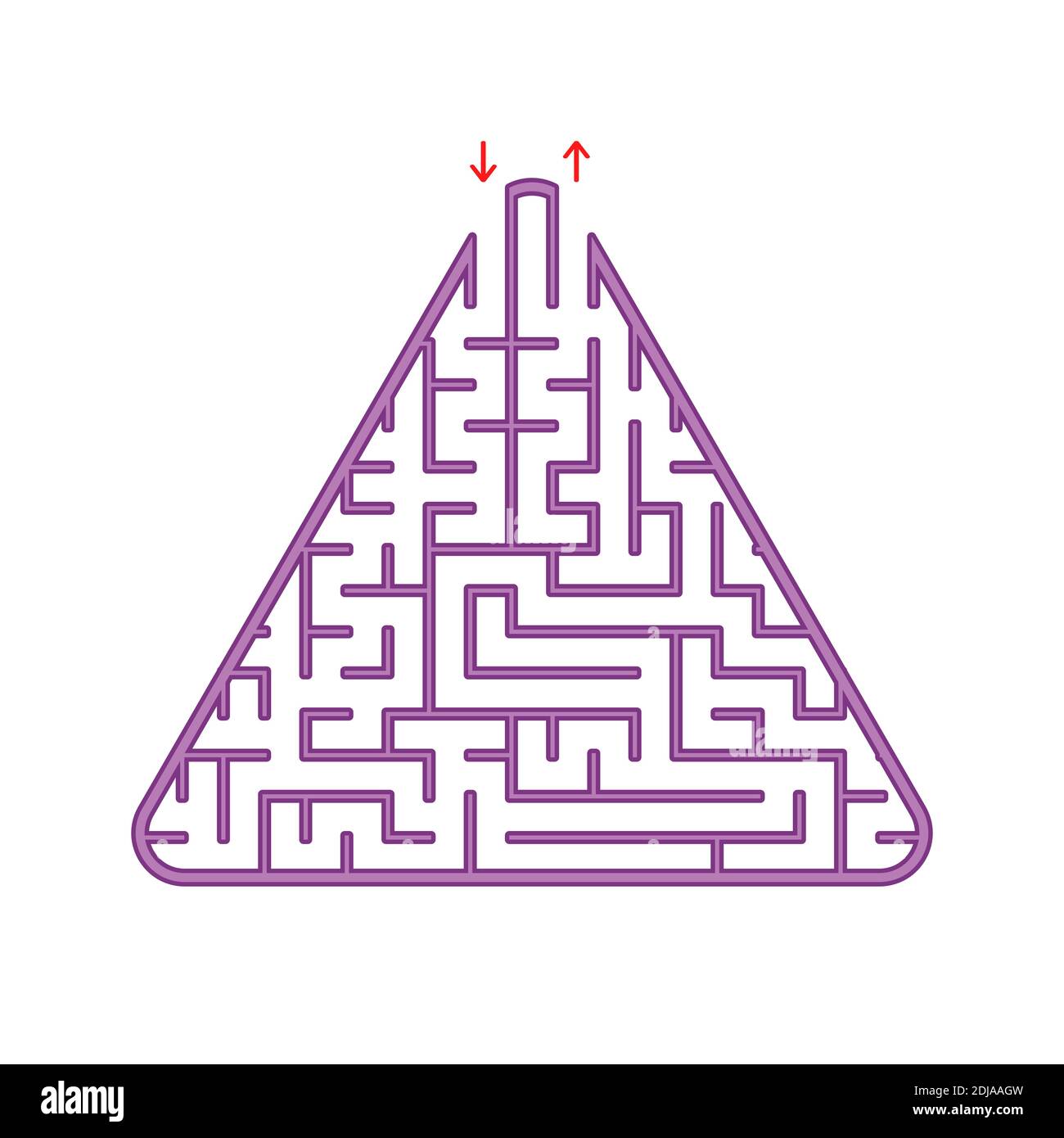Color triangular labyrinth. An interesting and useful game for children ...
