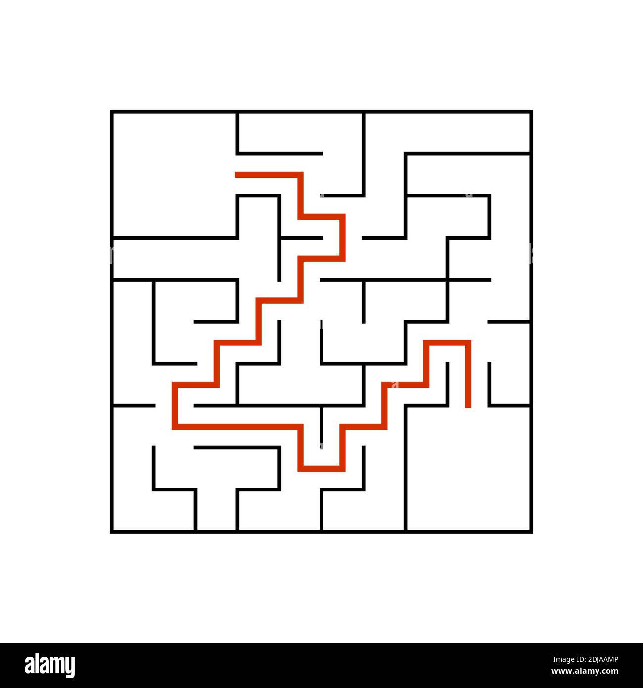 Black square maze with entrance and exit. An interesting game for ...