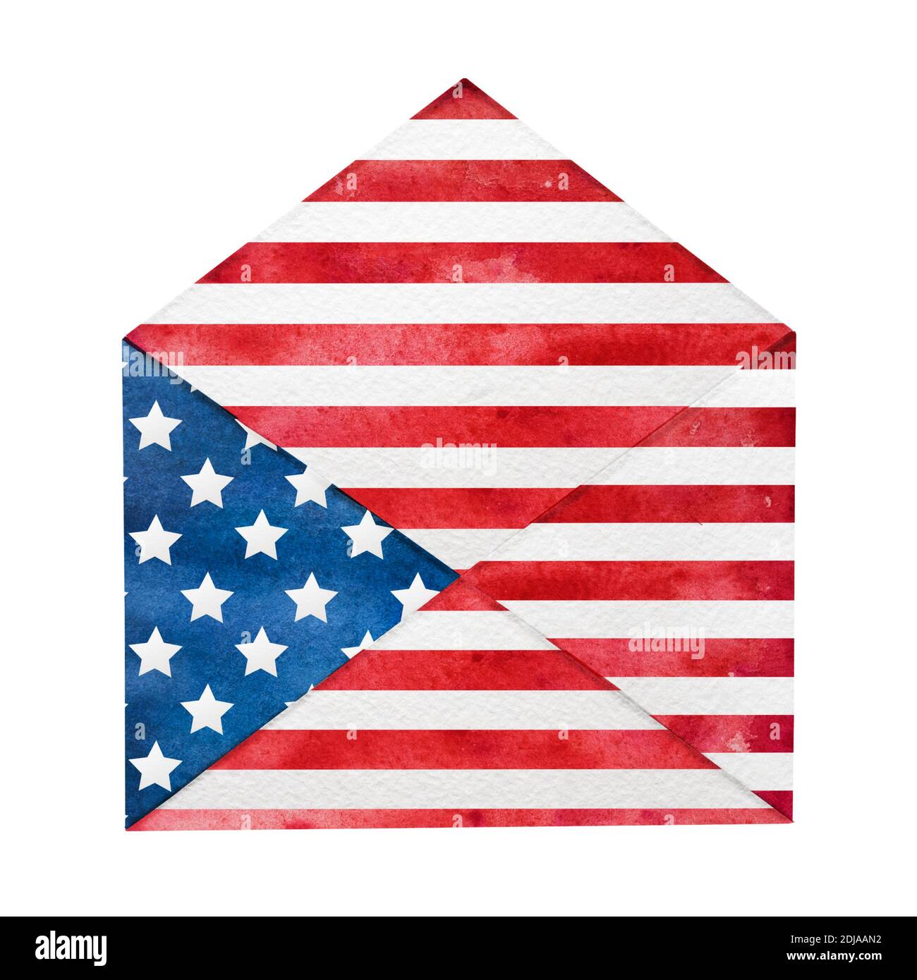 Beautiful postal envelope painted in the national colors of the ...