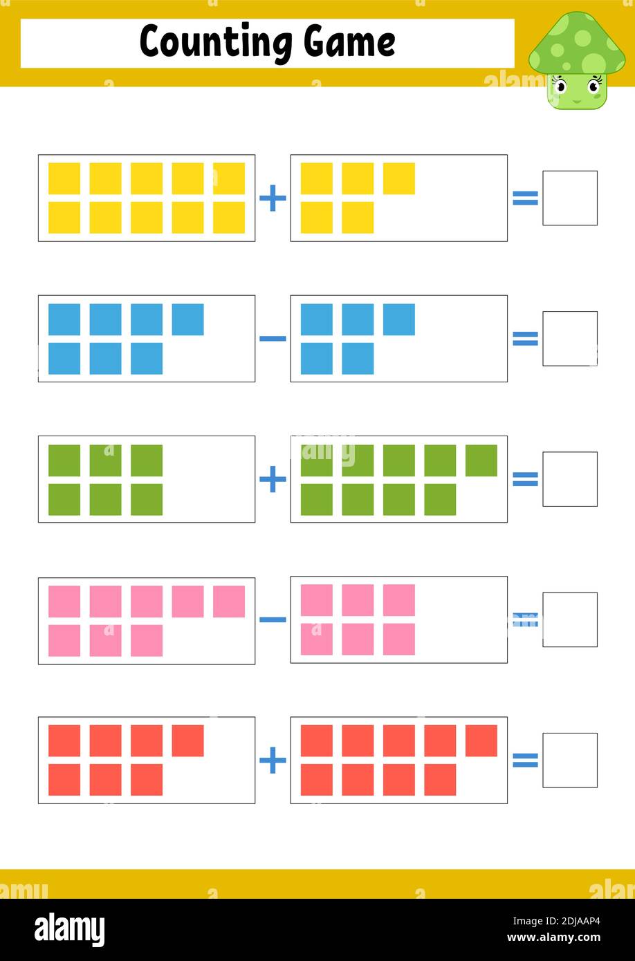 Counting game for preschoolers. Educational mathematical game on ...