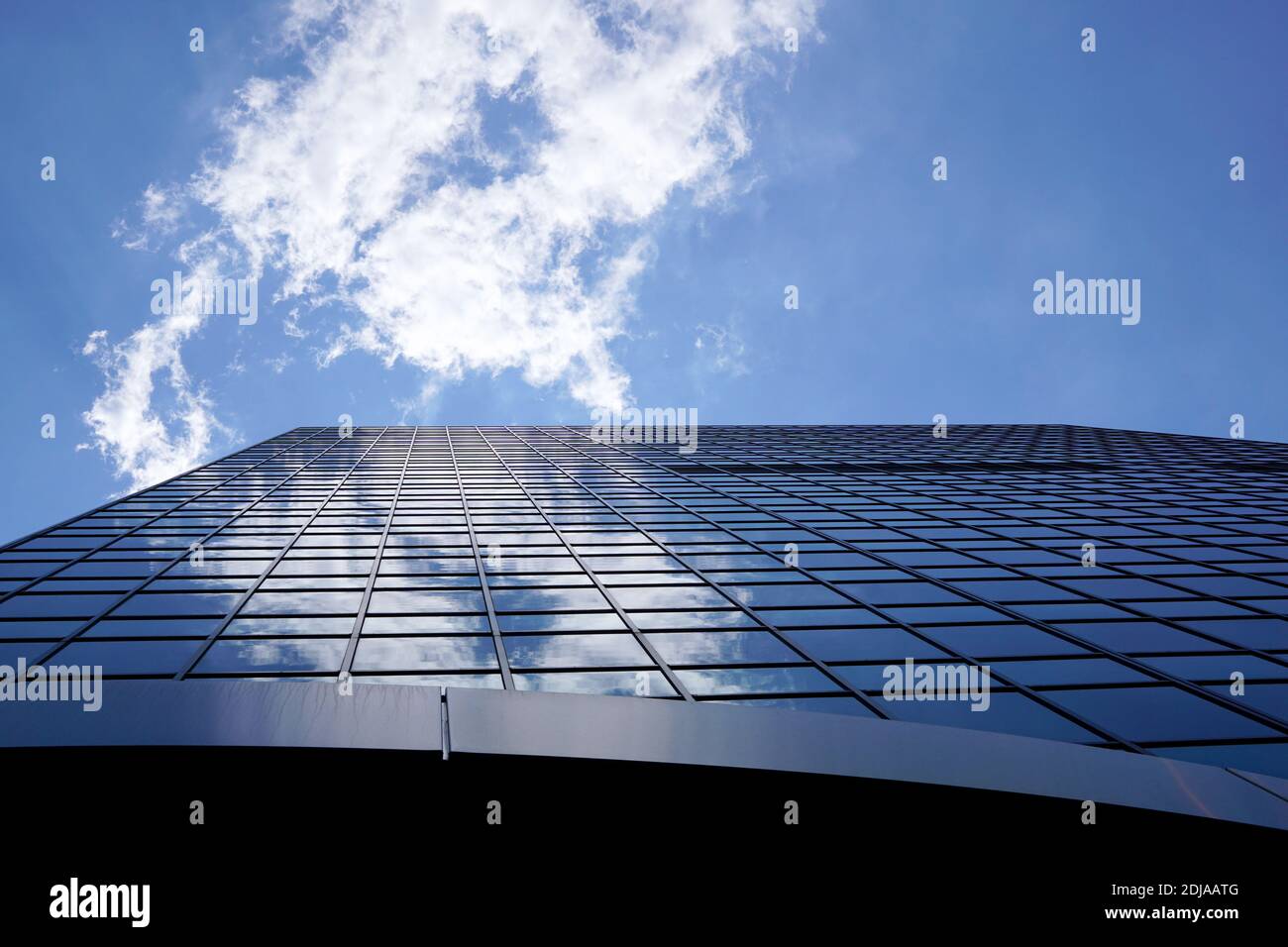 Wall of a Skyscraper close-up, parts of buildings in the downtown. City ...