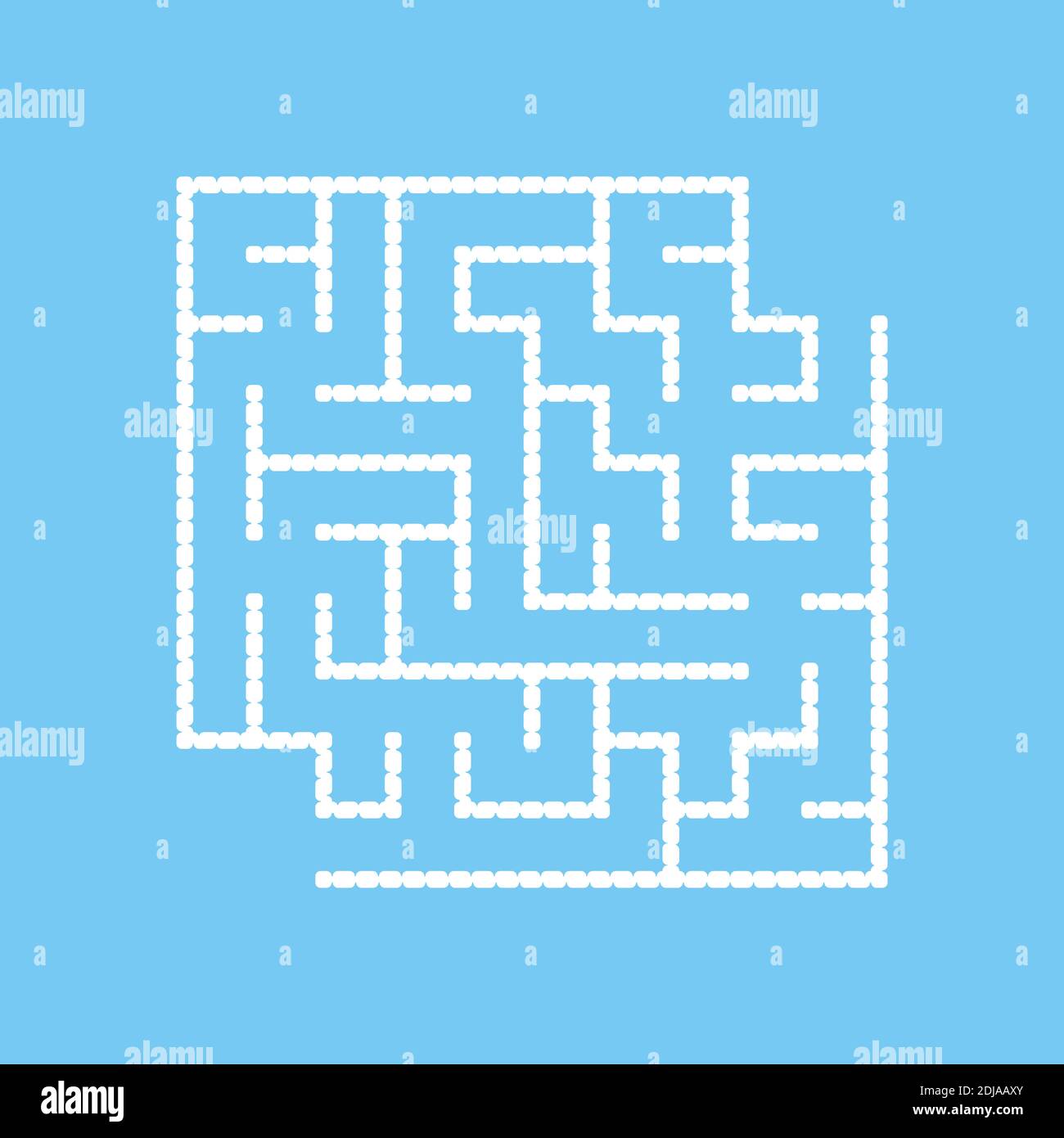 White square labyrinth with entrance and exit. An interesting game for ...