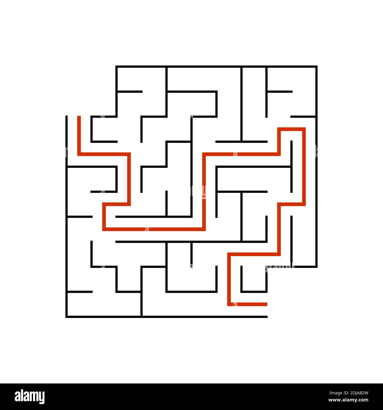 Black square maze with entrance and exit. An interesting game for ...