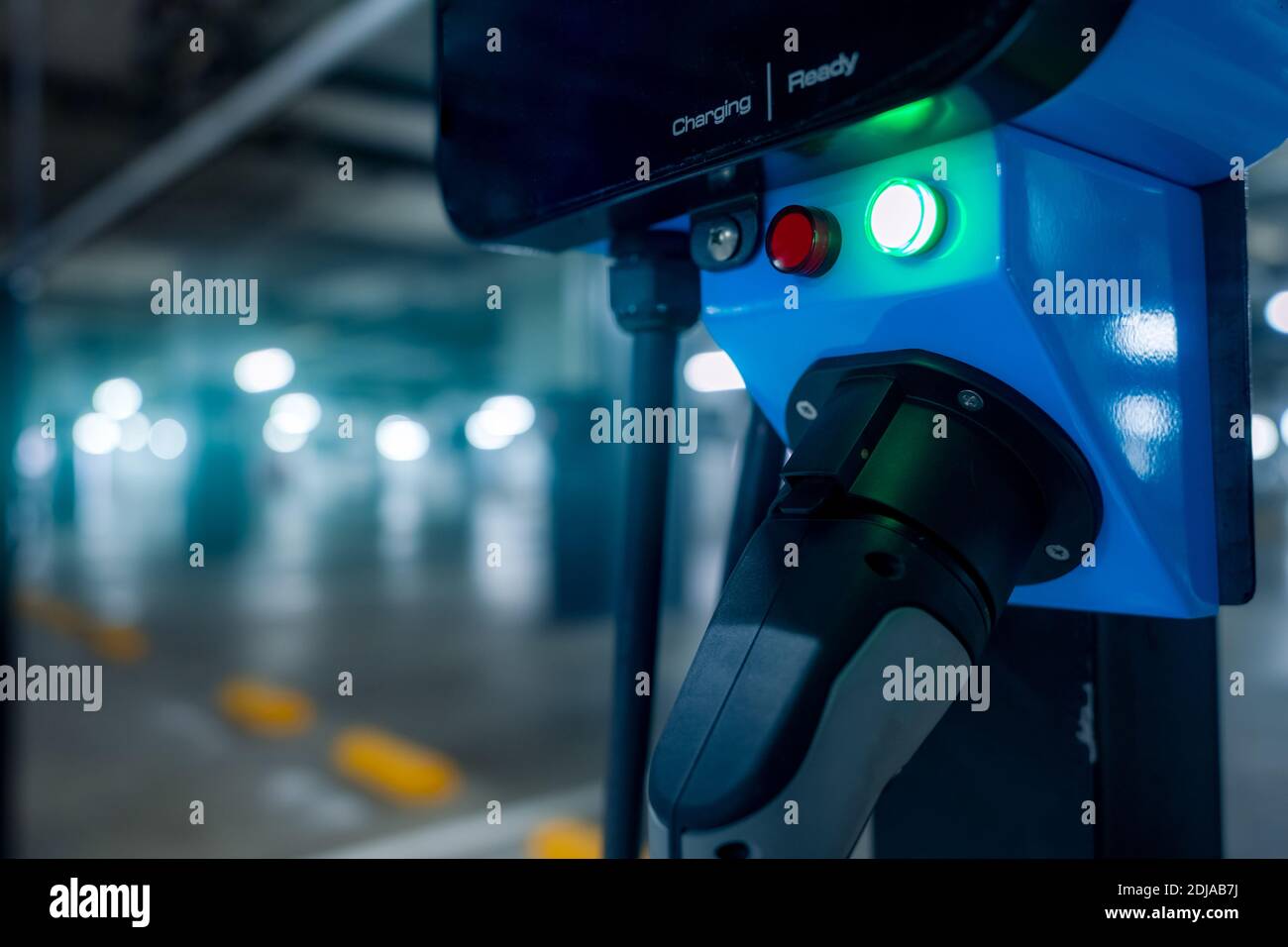 Electric car charging station for charge EV battery. Plug for vehicle ...