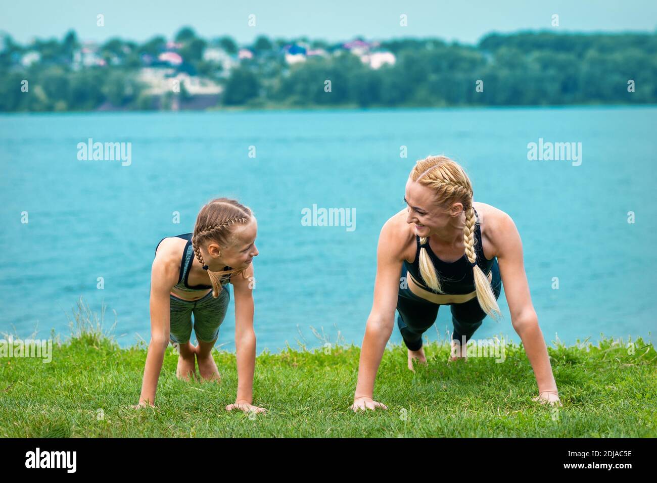 Child press ups hi-res stock photography and images - Alamy