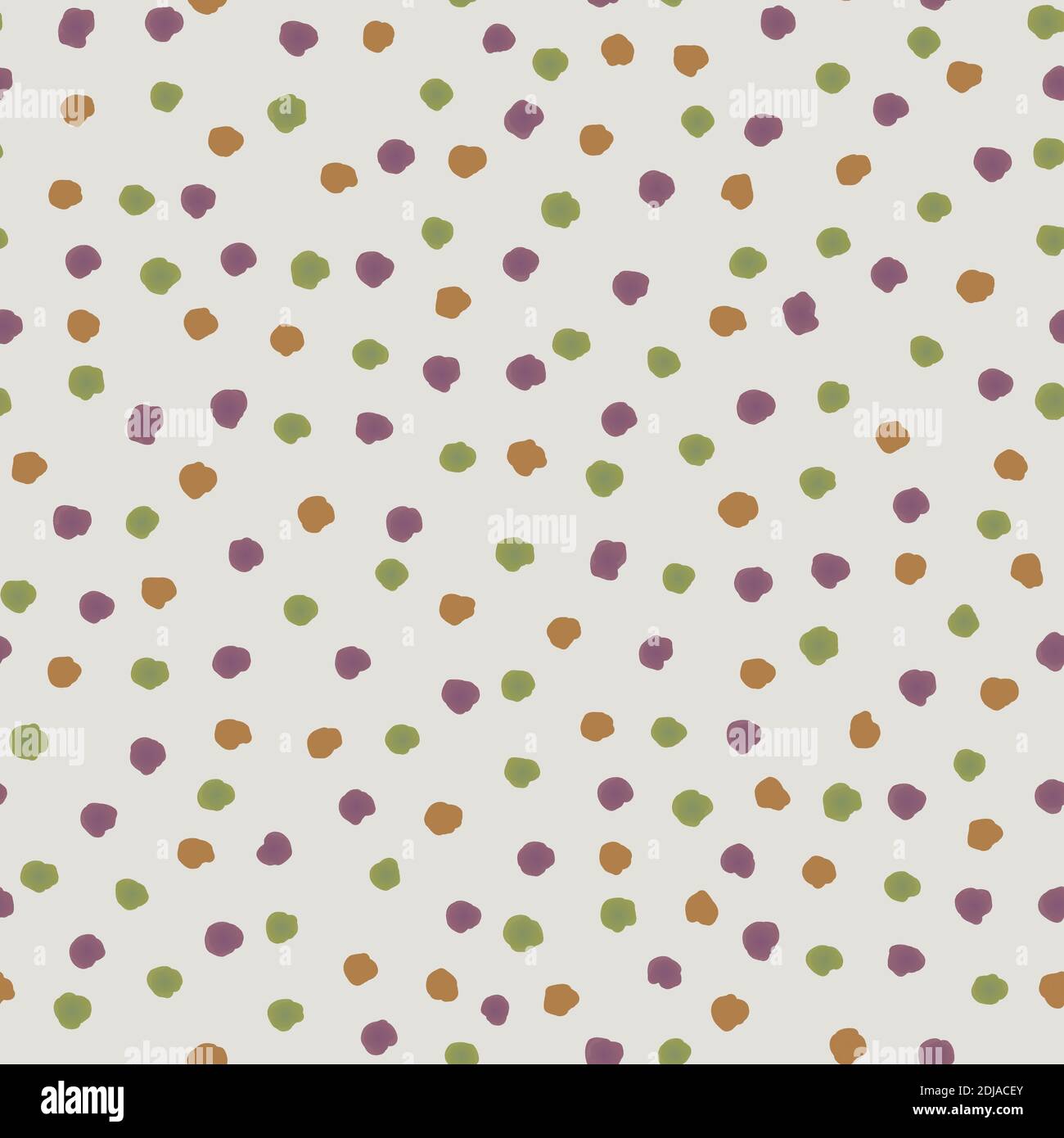 Seamless pattern in a variety of polka dots on a light grey background ...