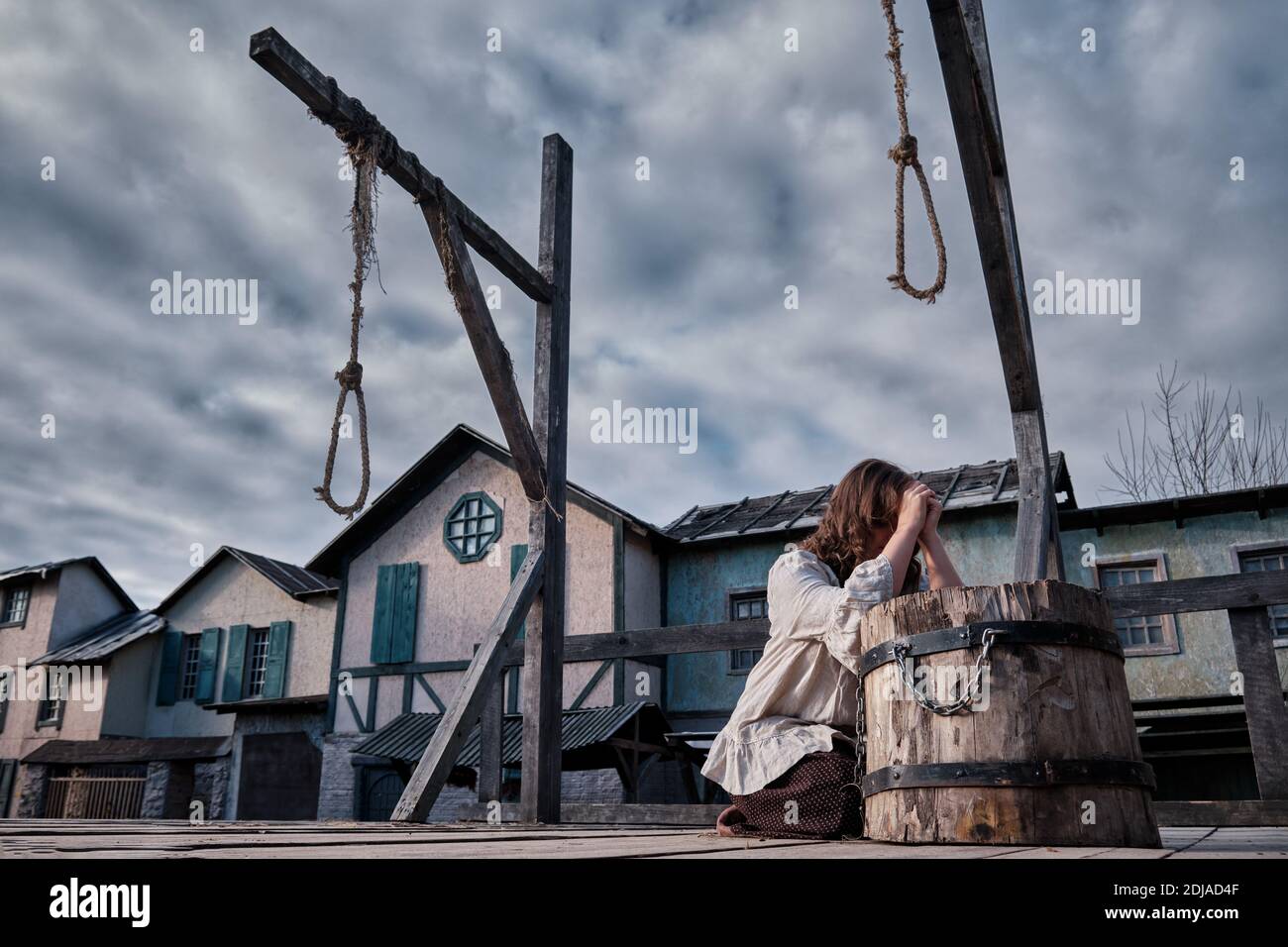 Woman, noose, gallows hi-res stock photography and images - Alamy
