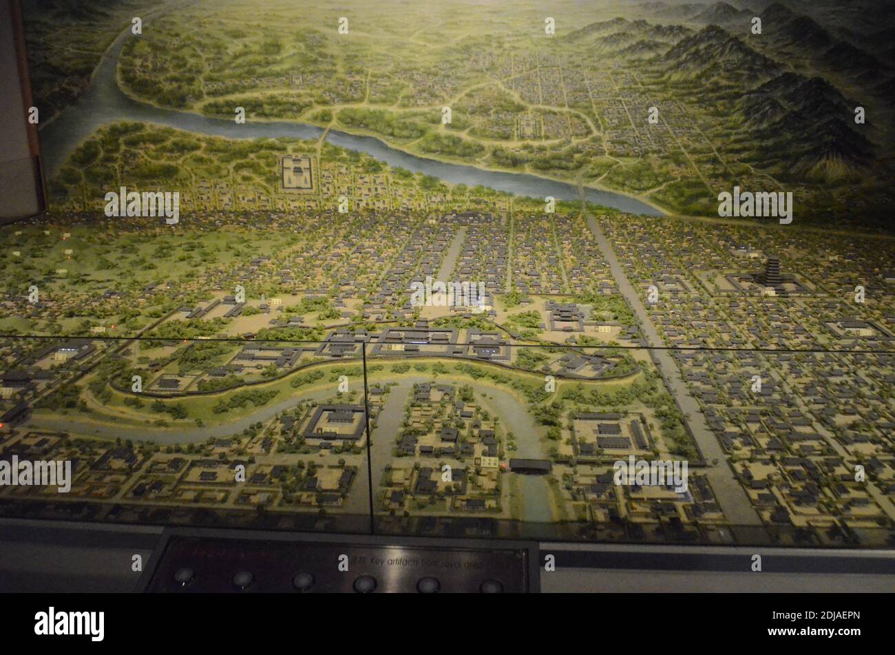 Map in three dimensions of Seorabeol, capital of Silla, Gyeongju ...