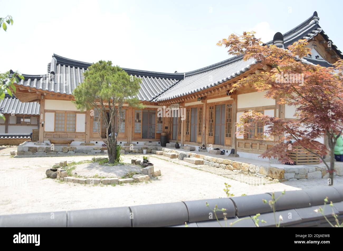 Traditional Korean House Courtyard